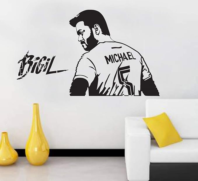 Fuzzy Thalapathy Vijay Wall Sticker(Vinyl 65 cm X 55 cm) : Amazon.in ...