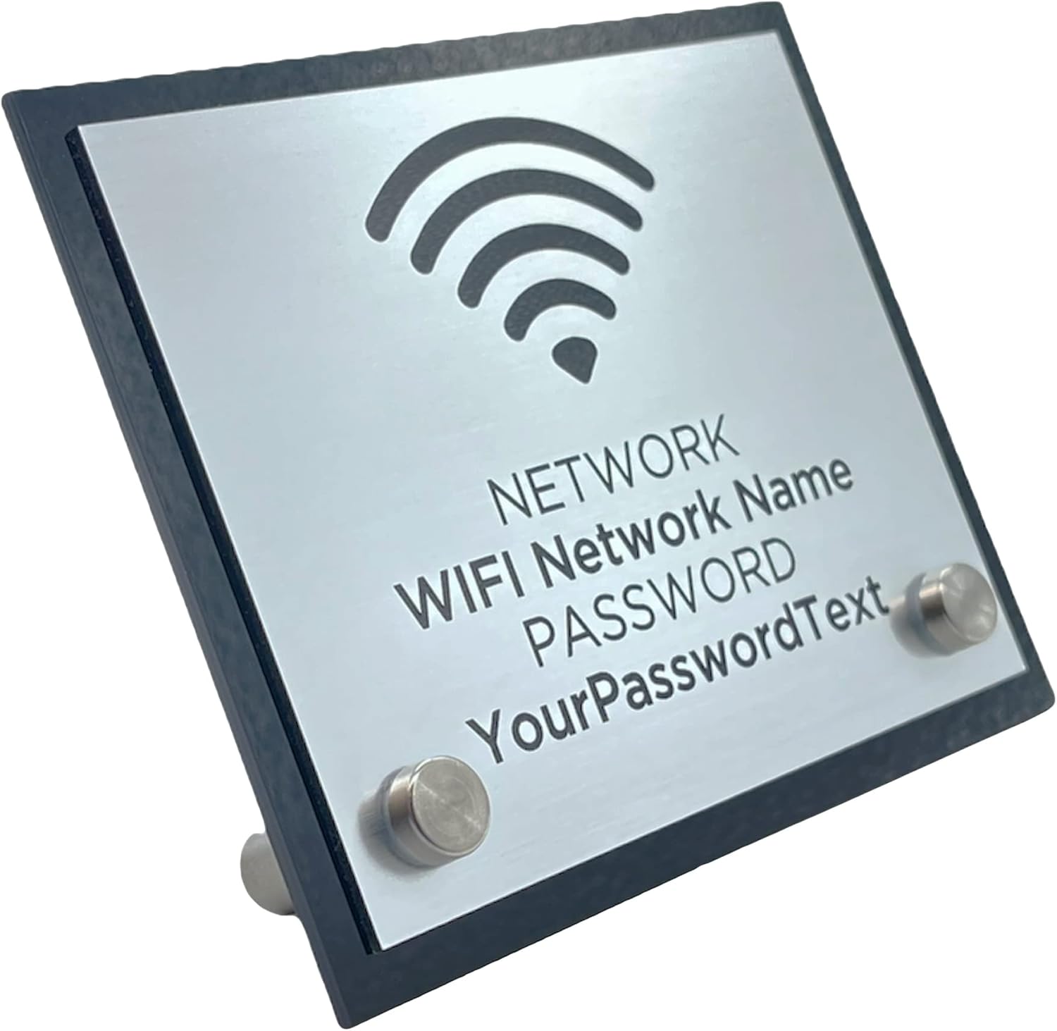 Amazon.com : WiFi Network and Password Sign - Acrylic Sign for Desk ...