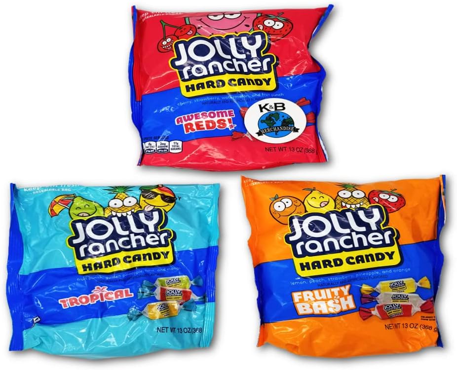 Amazon.com : Jolly Rancher Bulk Hard Candy Variety Pack, Awesome Reds ...