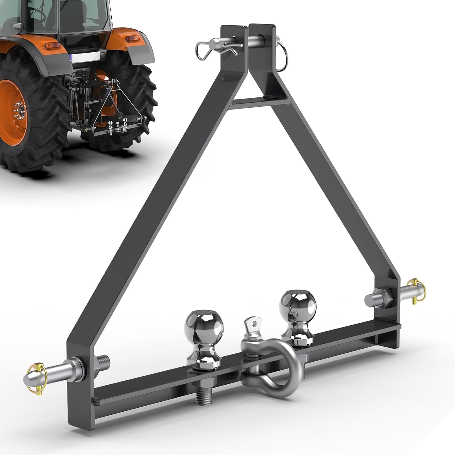 RbhAuto 3 Point Tractor Hitch Receiver Drawbar Hitch for Cat 1 with 2 ...