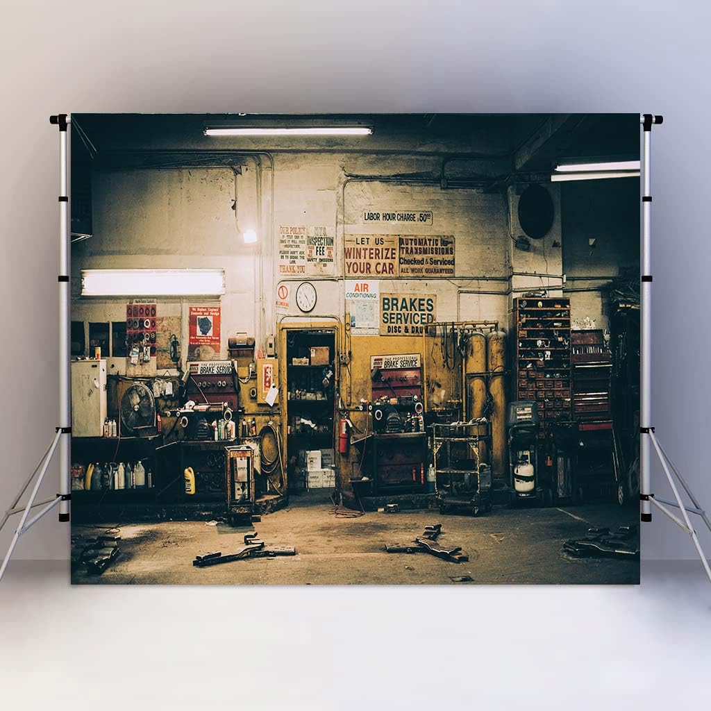 Amazon.com: Car Repair Warehouse Backdrop for Photography, 7X5FT, Auto ...