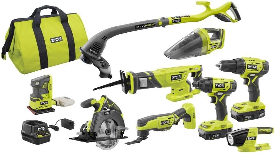 Ryobi 18V ONE+ Lithium-Ion Cordless 3-Tool Combo Kit with (1) 1.5 Ah ...