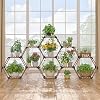 Tikea Hexagonal Plant Stand Indoor Outdoor, 11 Tiers Large Wooden ...