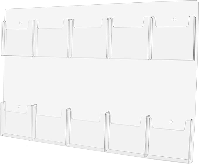 Amazon.com: Trifold Display Rack Pamphlet Brochure Holder 10 Pocket ...
