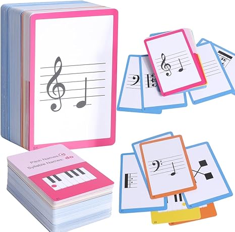 Amazon.com: 104 Piano Music Flash Cards - Basic Music Symbols,Staff ...