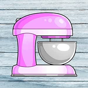 Amazon.com: Cake Mixers Wall Vinyl Decals Stickers Peel and Stick ...