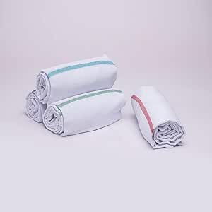 Amazon.com: Kerala Thorthu Pure Cotton Bath Towels, 44" x 22", Pack of ...