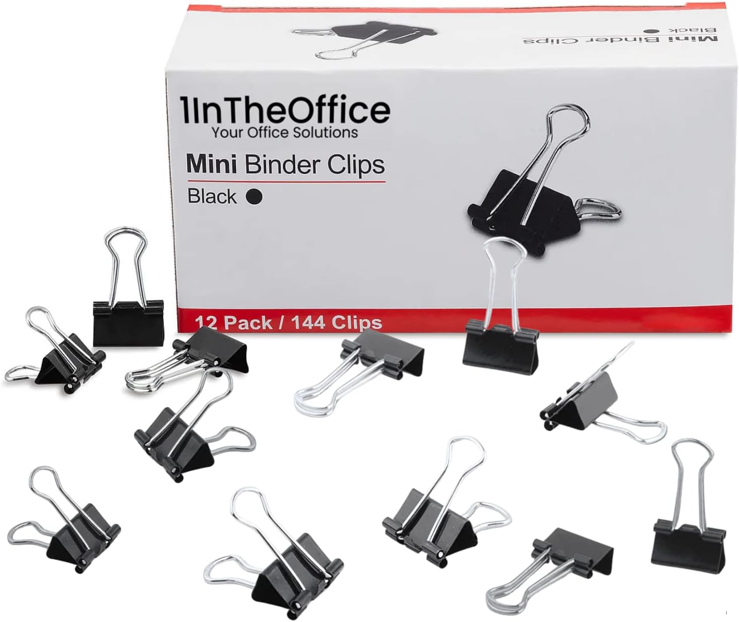 Amazon.com : Officemate Small Binder Clips, Black, 12 Boxes of 1 Dozen ...