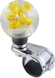 Amazon.com: Lunsom Flower Shape Steering Wheel Spinner Knob, Resin Power Handle Suicide Spinner ...