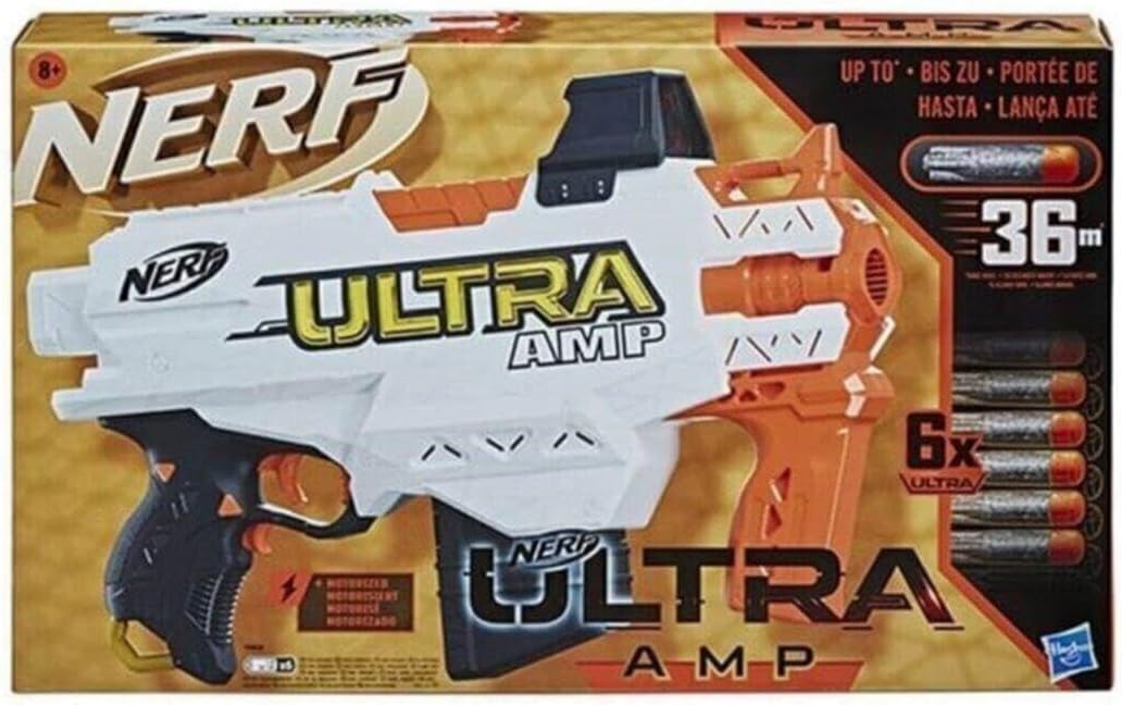 Amazon.com: Nerf Hasbro Ultra Amp Motorised Blaster, 6-Dart Clip, 6 ...