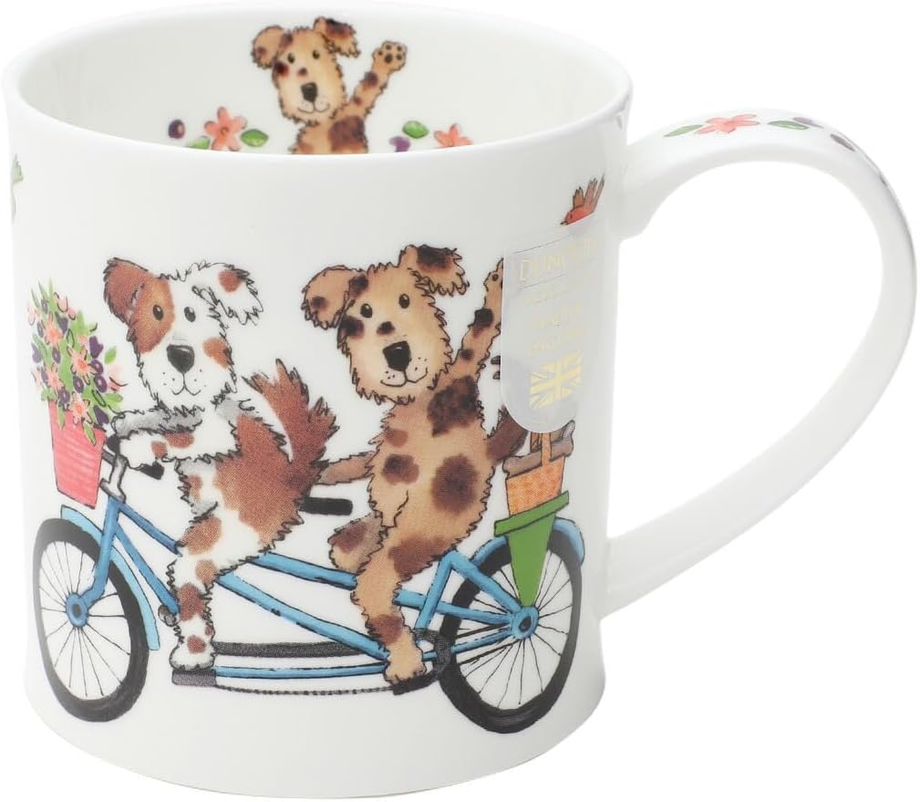 Amazon.com | Dunoon Orkney 0.35 Litre Fine Bone China Mug Happy Days ...