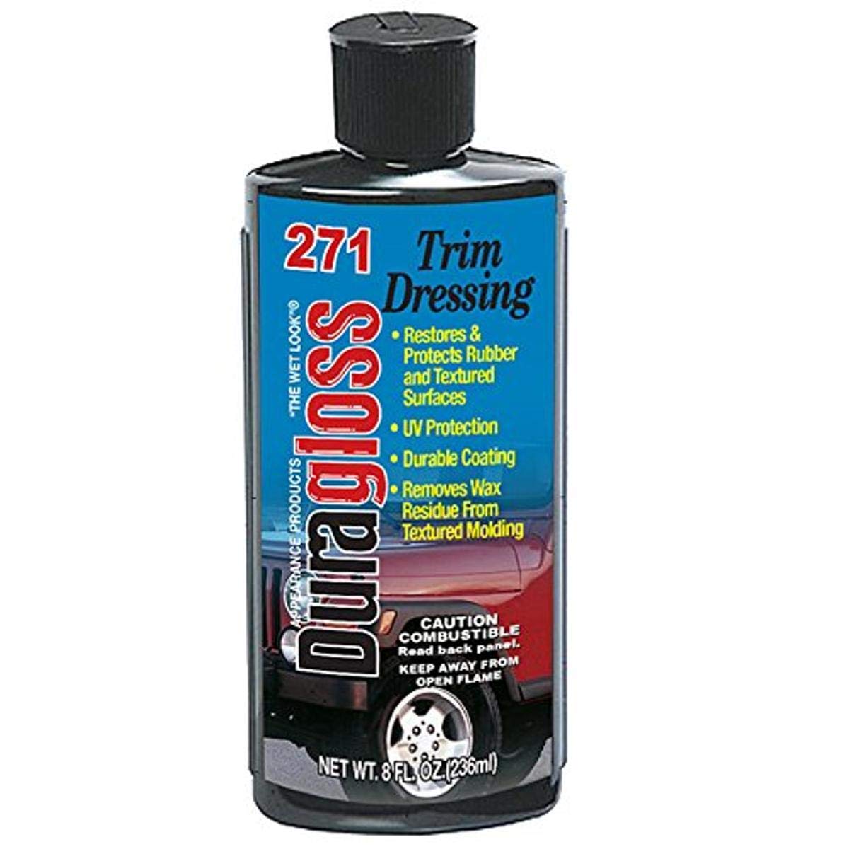 Amazon.com: Duragloss 271 Rubber and Flat Black Dressing - 8 oz ...