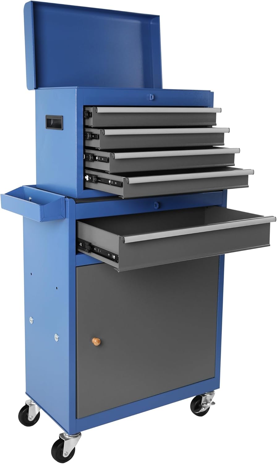 Amazon.com: PULLAFUN Rolling Tool Chest, 5-Drawer Rolling Tool Storage ...