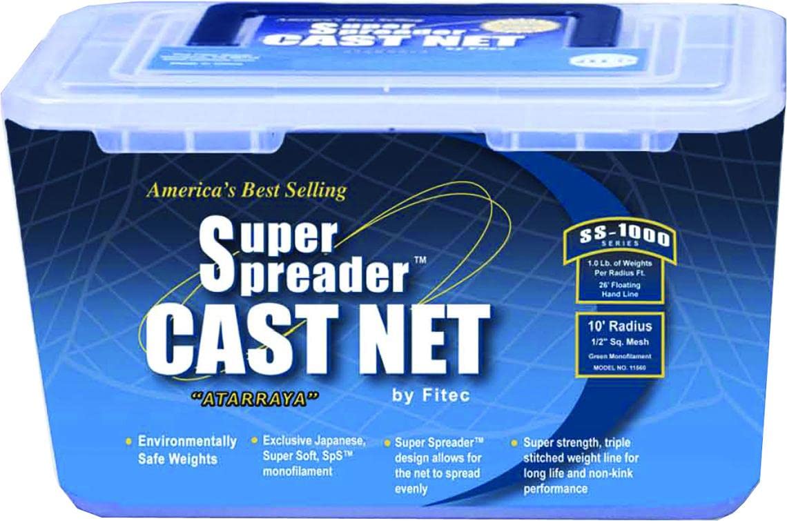 Buy FITEC 10870 7 ft. SS1000 Super Spreader Cast Net 0.38 in. Mesh ...
