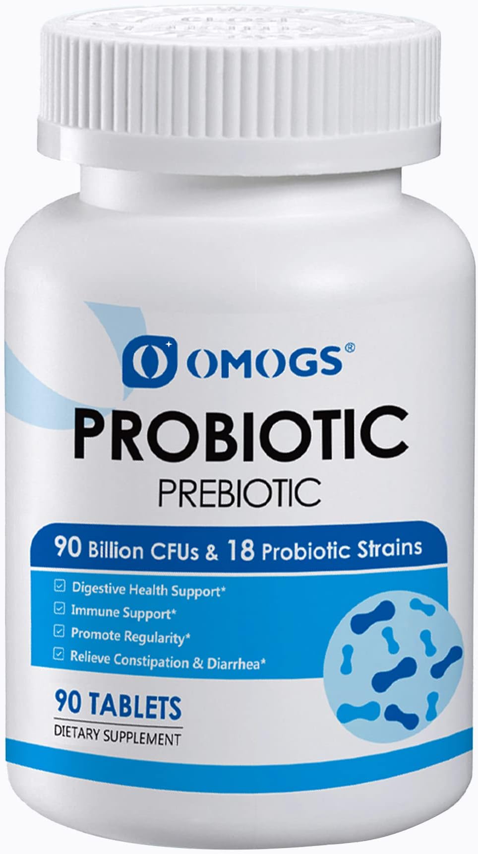 Amazon.com: OMOGS Probiotics 90 Billion CFUs 18 Strains,with 3 Organic ...