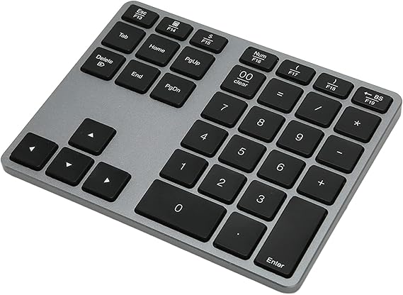 Bluetooth Number Pad, USB C Wireless Numeric Keypad 35 Scissor Switch ...