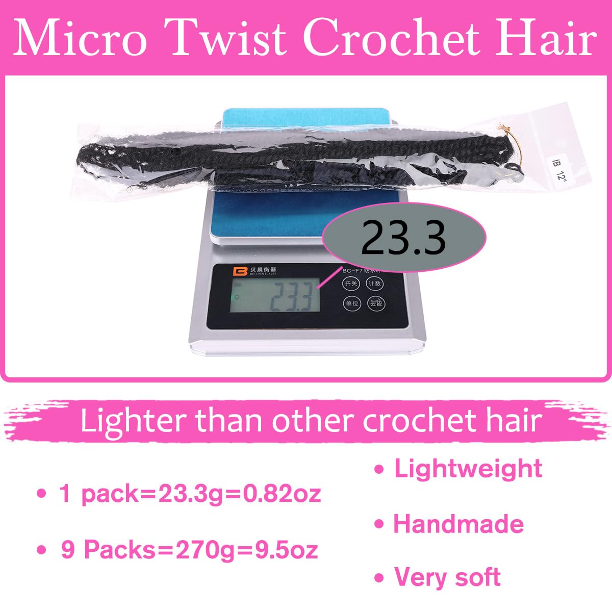 Snapklik.com : COOKOO 12 Inch Pre-twisted Micro Twist Crochet Hair 9 ...