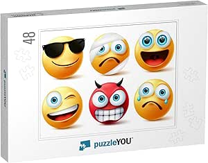 Amazon.com: Emoticon or Emoji Face Vector Set. Emojis Yellow Face ICO ...
