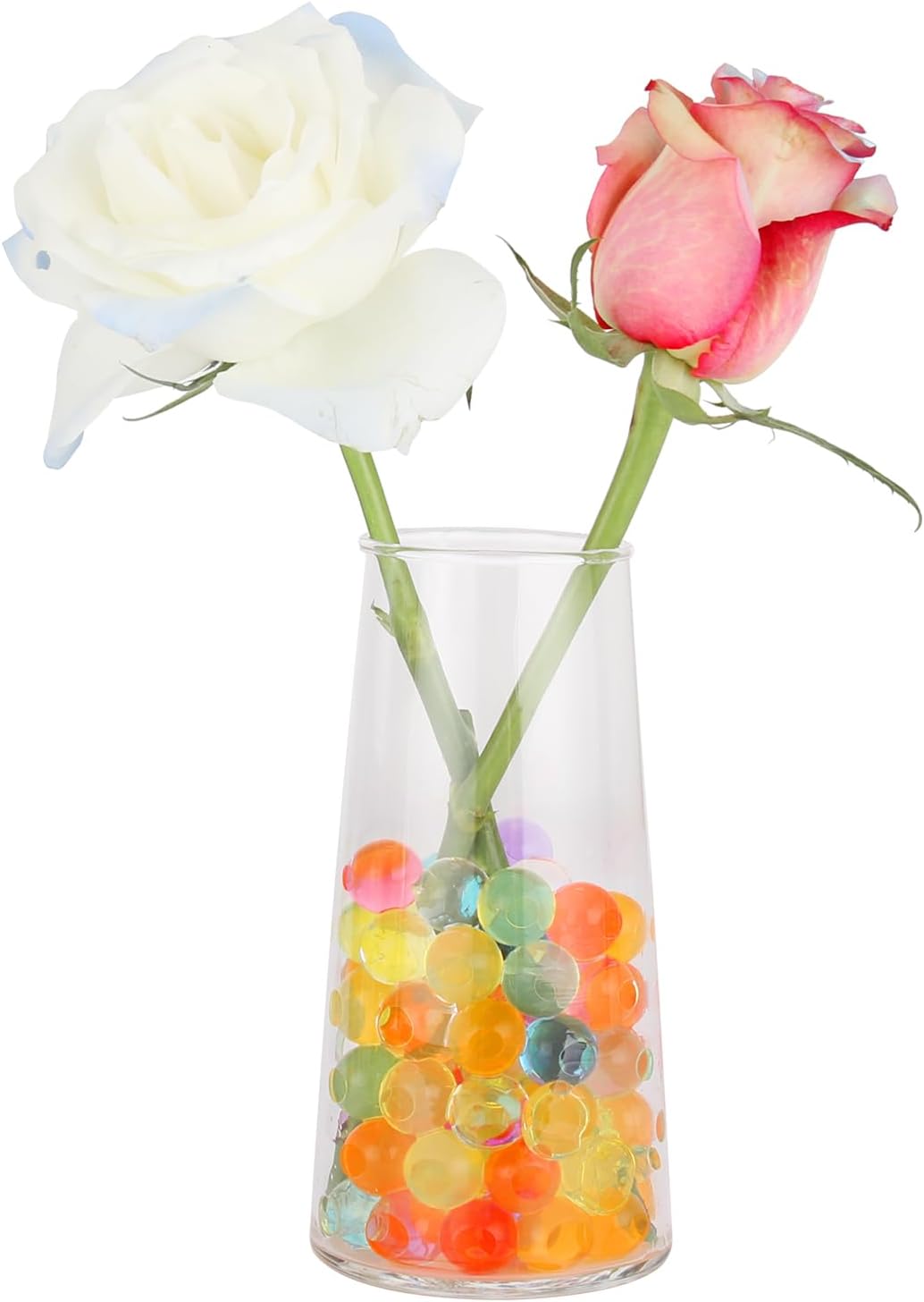 Amazon.com: FOWSEEK 6 Inch Small Glass Flower Vase, Irregular Clear ...