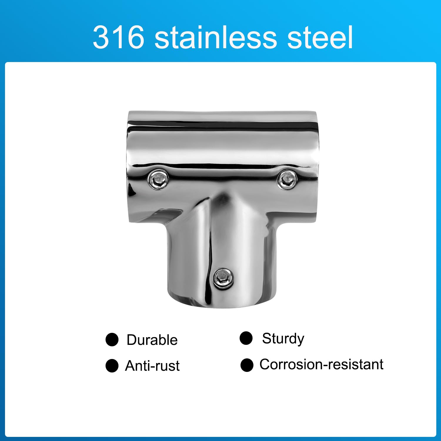 Snapklik.com : ODYSUNRAL Boat Handrail Fitting 90 Degree Tee Rail For 1 ...