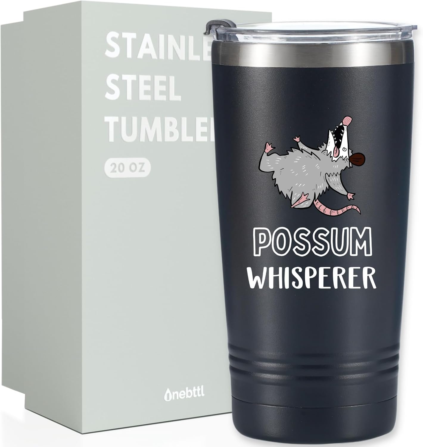 Amazon.com: Onebttl Possum 20oz Tumbler With Spill-Proof Lid - Unique ...