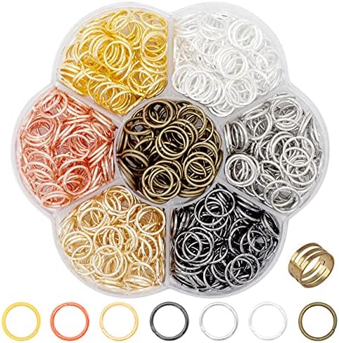 Amazon.com: BEADNOVA 6mm Jump Rings for Keychains Assorted Colors Open ...