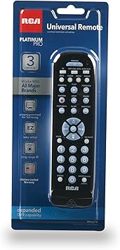 Amazon.com: RCA 3-Device Universal Remote Control Platinum Pro, Easy ...