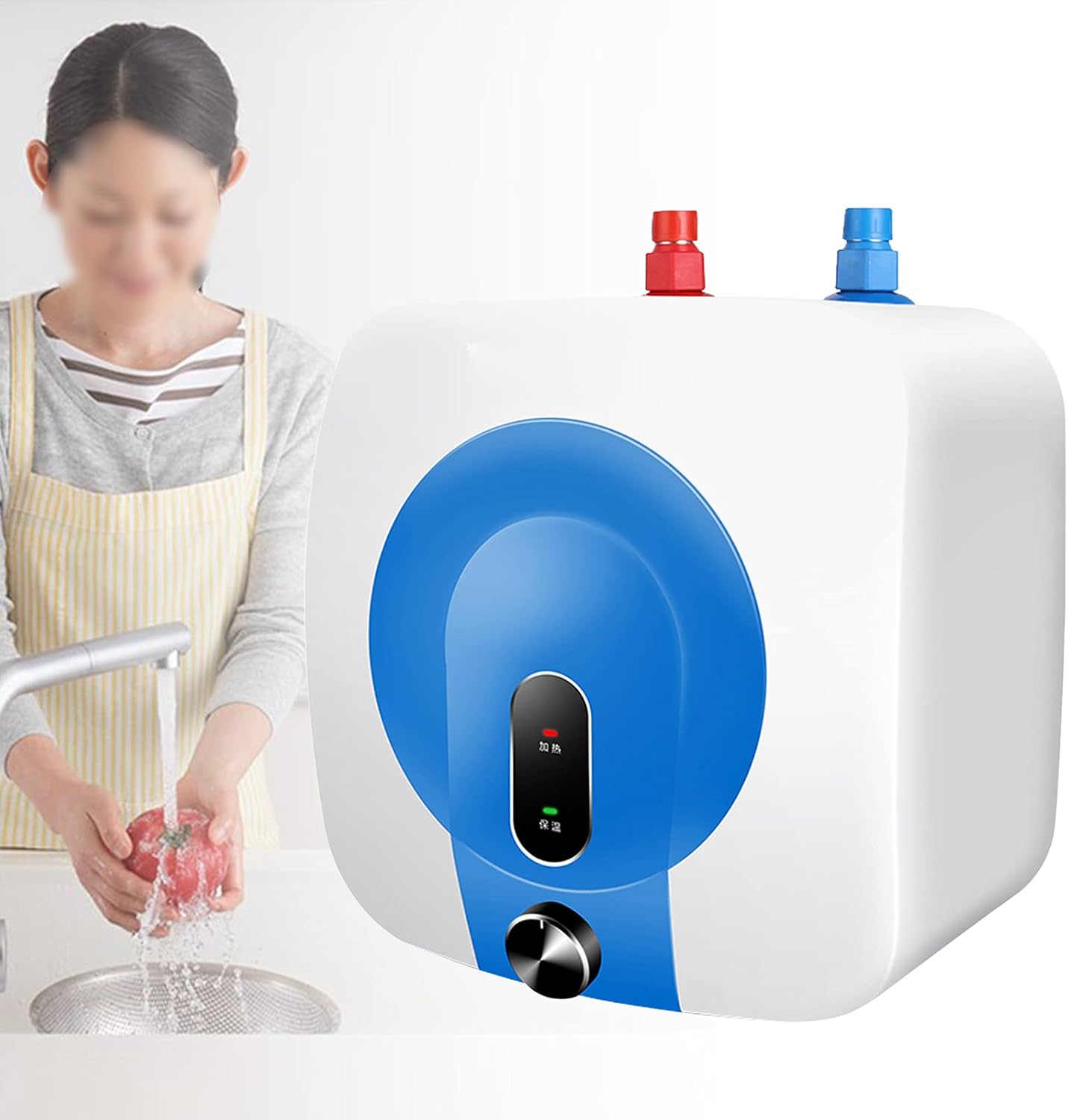 Fetcoi 220V 8L Elektrischer Mini-Wassertank Warmwasserspeicher 1,5KW ...