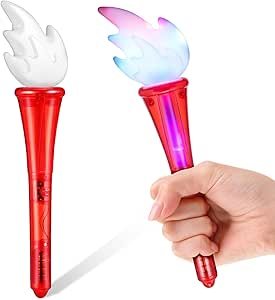 Amazon.com: Vaguelly Glowing Torches 2Pcs Fake Torch Plastic Torches ...
