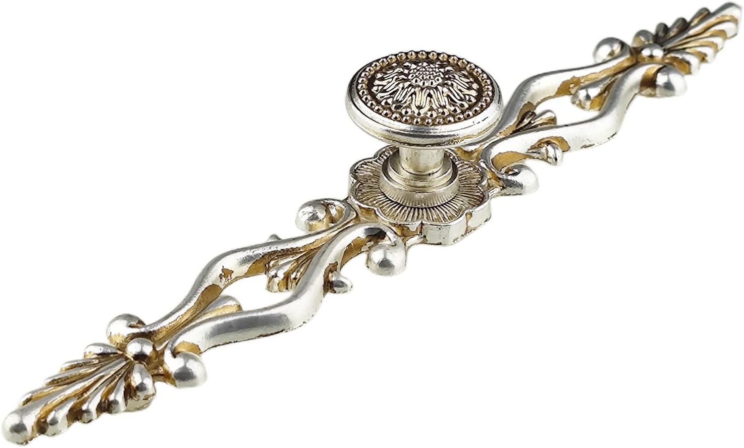WenRan Vintage Knob with Back Panel Sunflower Drawer Dresser Handle for ...