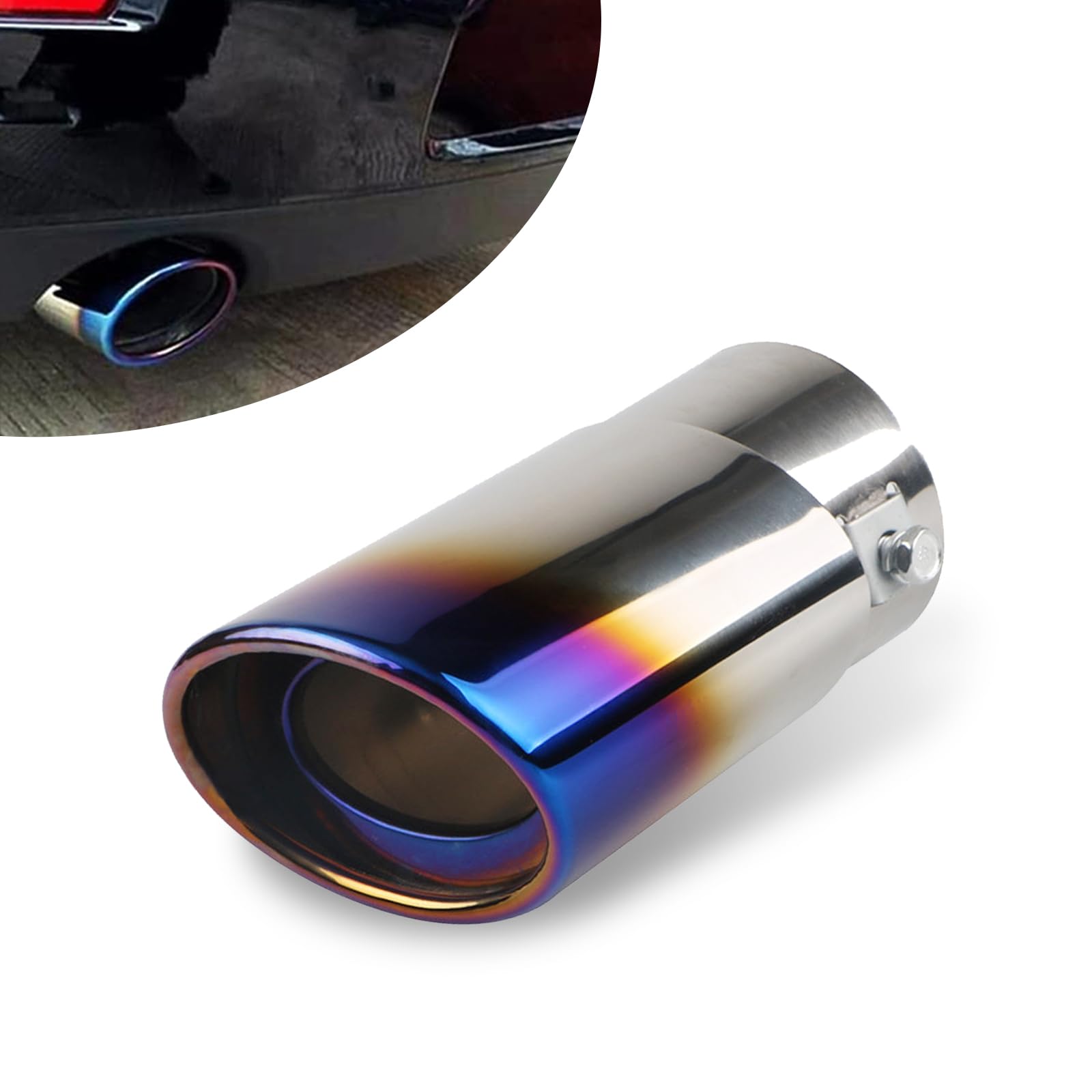 Amazon.com: Fogfar 1 PC Stainless Steel Exhaust Pipe, Car Exhaust ...
