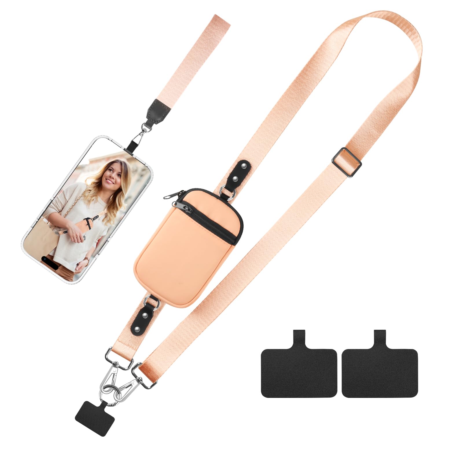 Amazon.com: YFWE Phone Lanyard Crossbody Wrist Strap, Clip and Go Strap ...