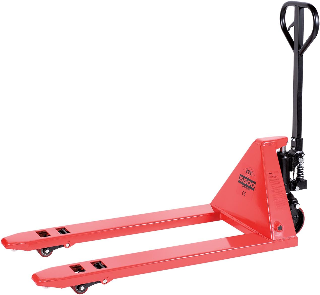 ITC 5,500 Ib Hydraulic Pallet Truck, 27“x48“ Fork, Heavy-Duty Wheels ...