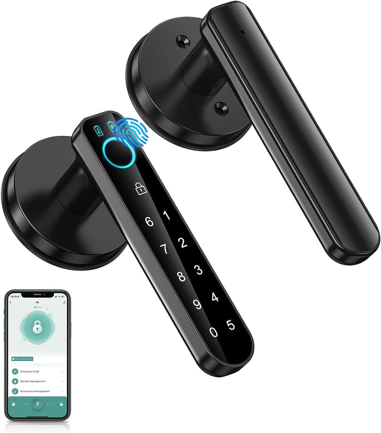 Fingerprint Door Lock, Smart Code biometric Door Lock，with passcode ...