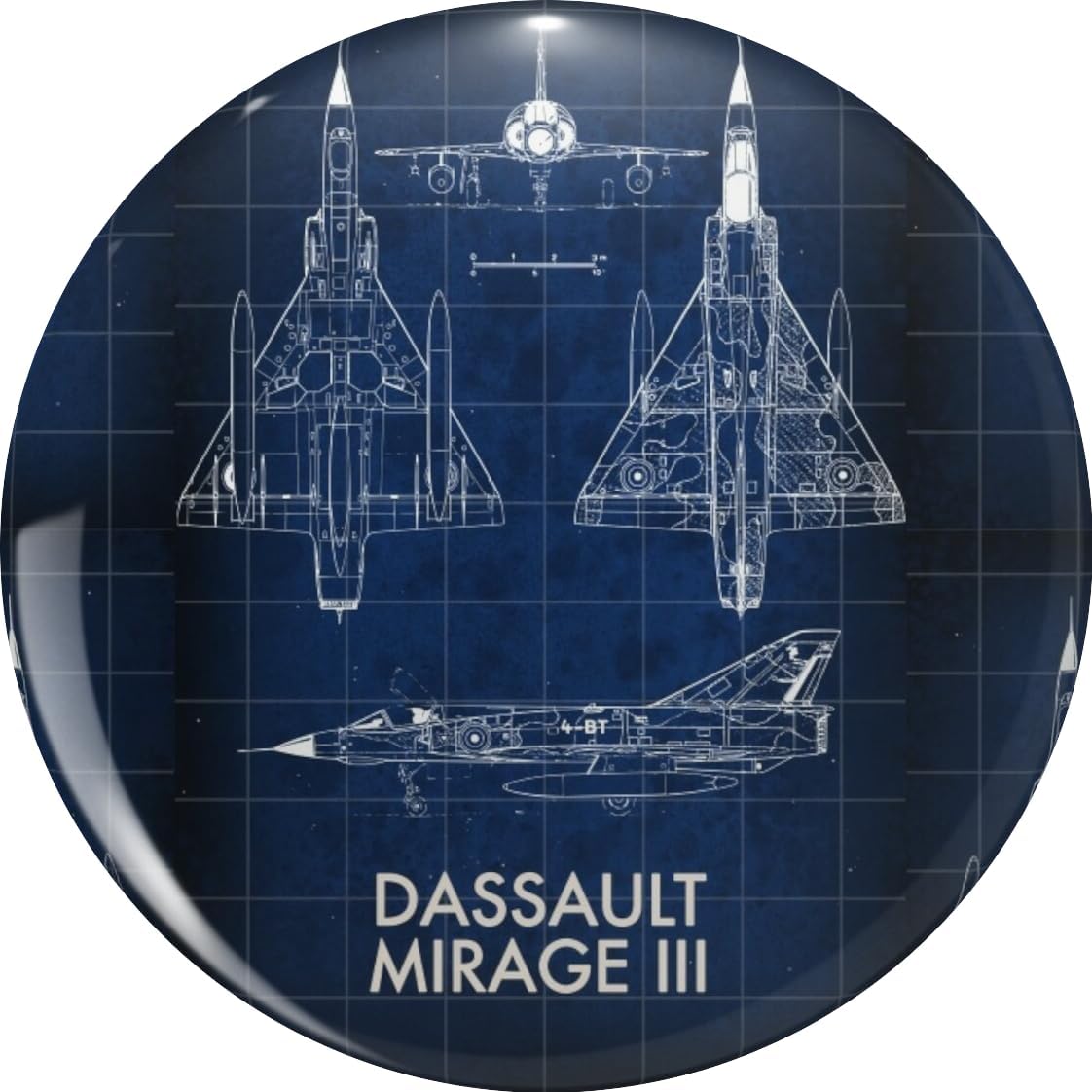 Amazon.com: Dassault Mirage Fighter Jet Blueprint Technical Drawing ...
