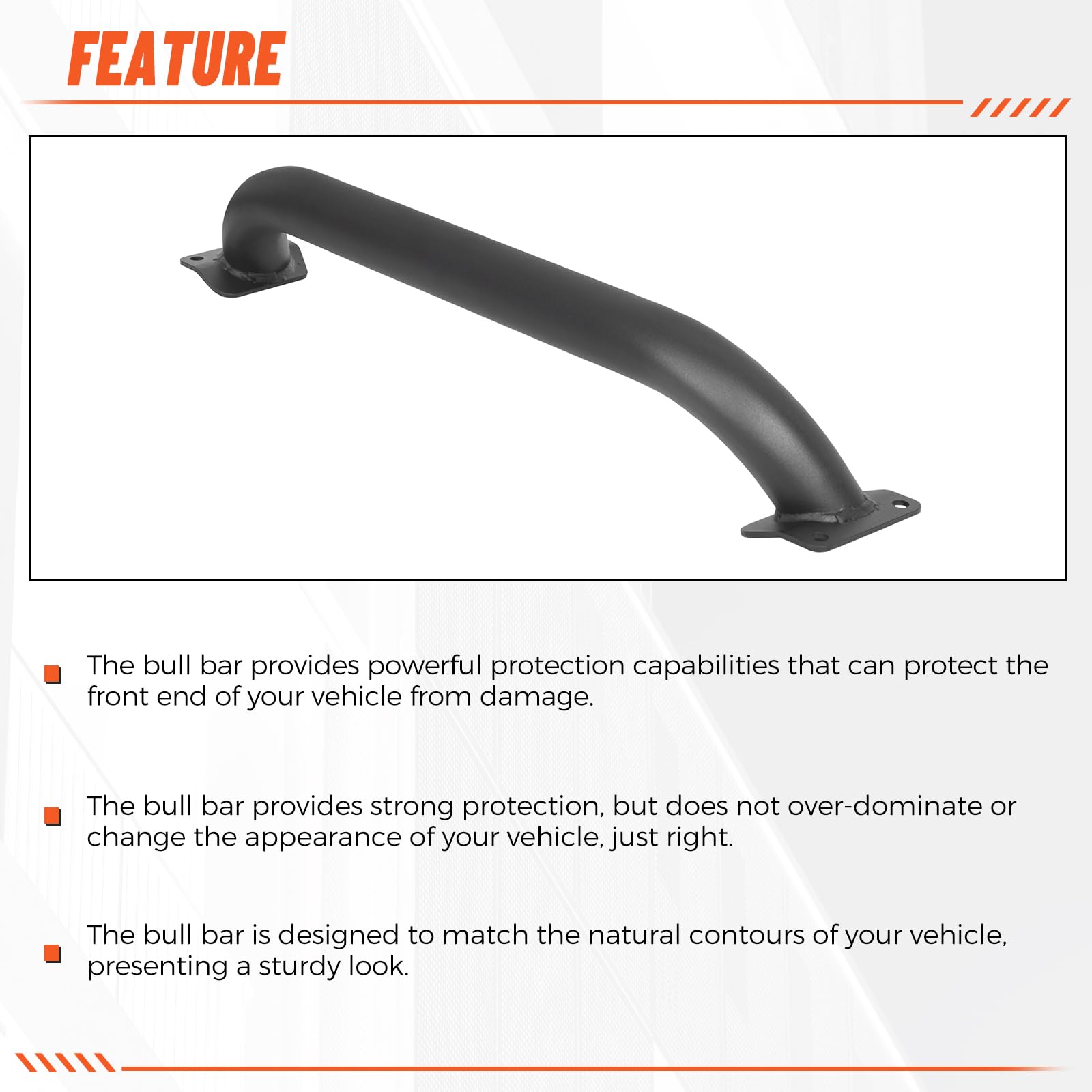 Jeep Jl Bumper KUAFU Front Brush Guard Bull Bar For 2018-2024 Jeep ...