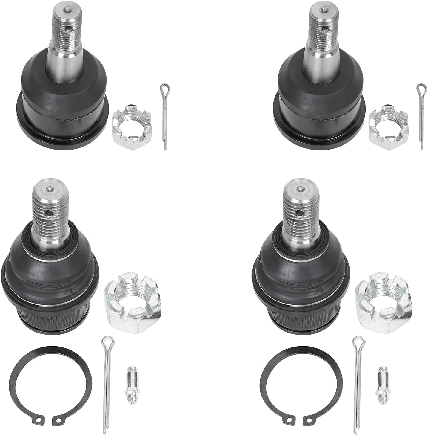 LCWRGS 4pcs 4WD 8-Lug Front Upper and Lower Ball Joints Replacement for ...