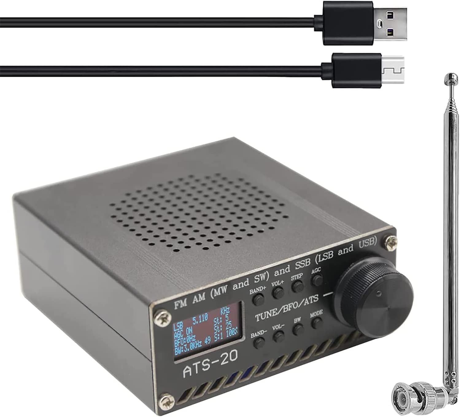 Amazon.com: Full Band Radio Receiver FM AM and SSB Shortwave Desktop ...