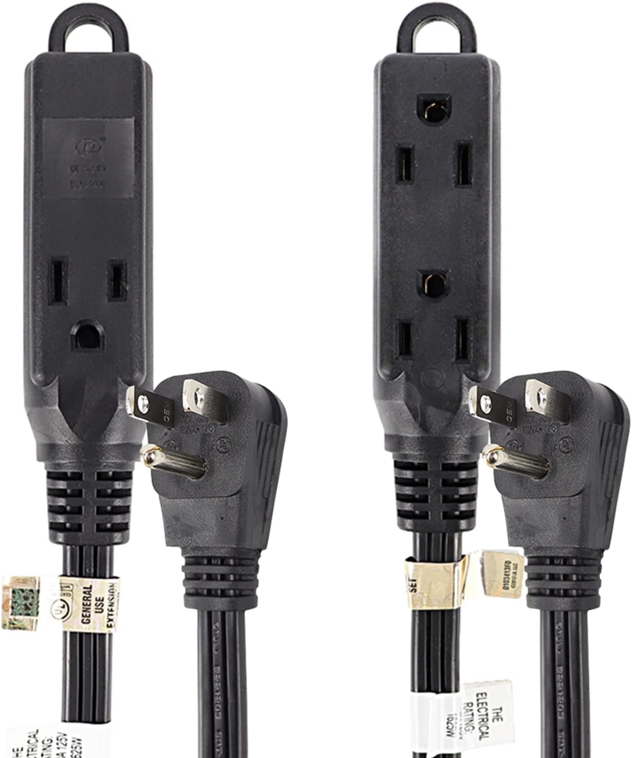 BindMaster 10 Feet Extension Cord/Wire, 3 Prong Grounded, 3 outlets ...