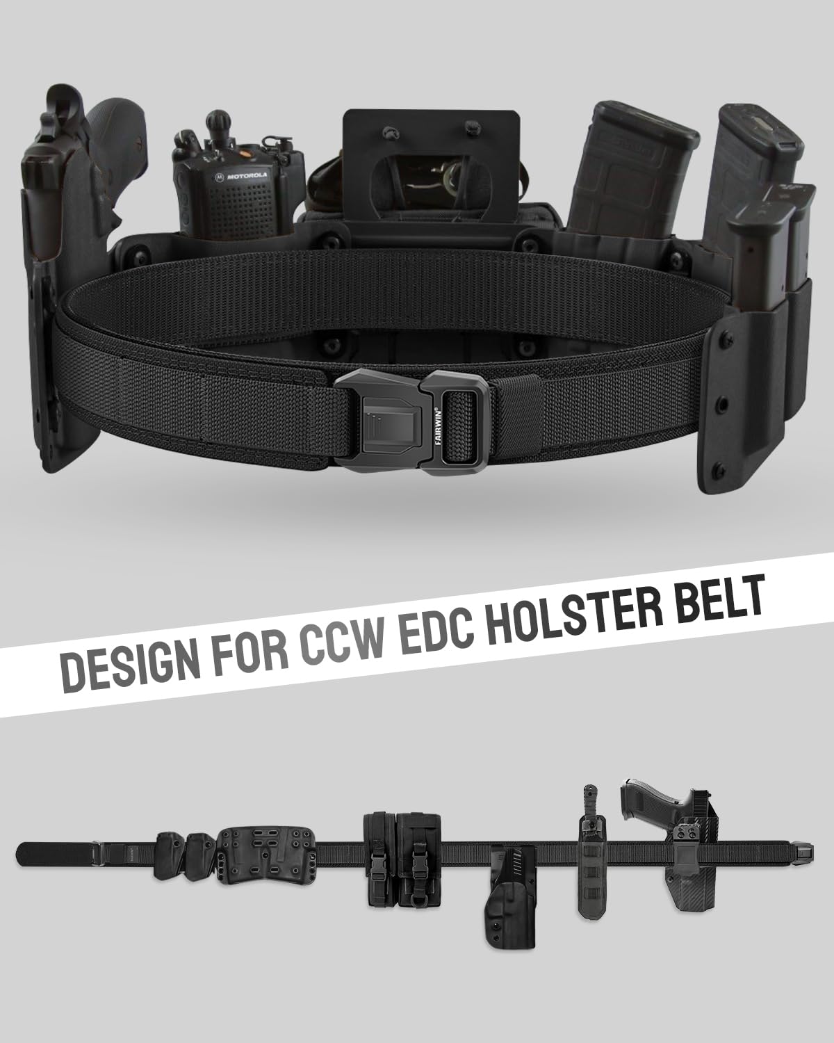 Snapklik.com : FAIRWIN Duty Belt, Tactical Battle Molle 1.5 Inch Carry ...