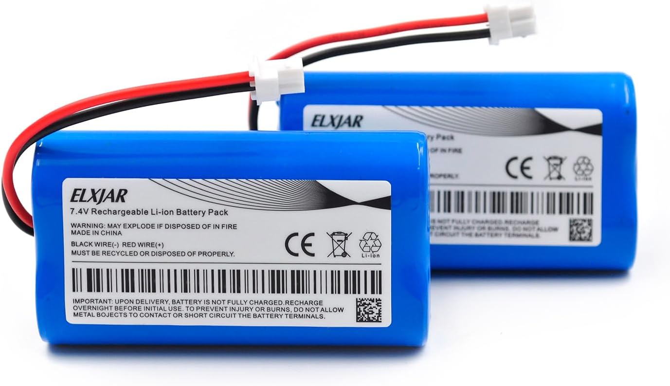 Amazon.com: GYMIN 7.4V 2600mAh Rechargeable Li-ion Battery with XH2.54 ...