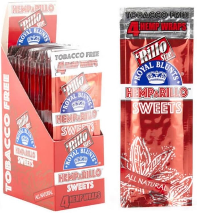 Amazon.com: Hemparillo Rillo Size Hemp Wraps 4 Count Per Sleeve Pack of ...