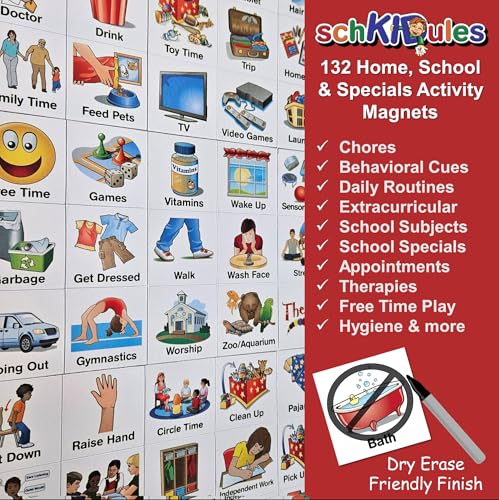 153 pc Daily Visual Schedule Magnets for Kids-Create Healthy Routines ...