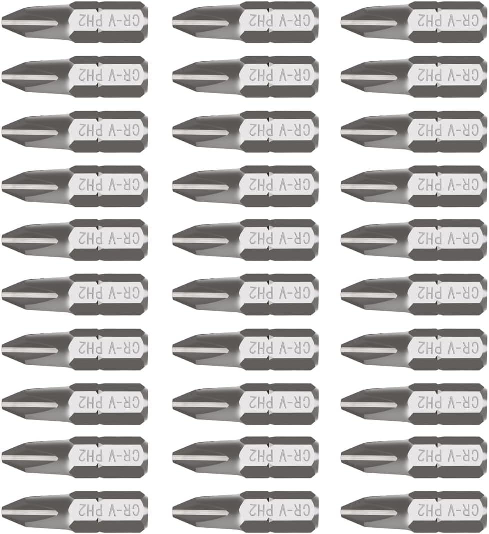 ROTATION 30-Piece Phillips #2 Bit Set PH2, Impact Grade, 1/4-inch Hex ...