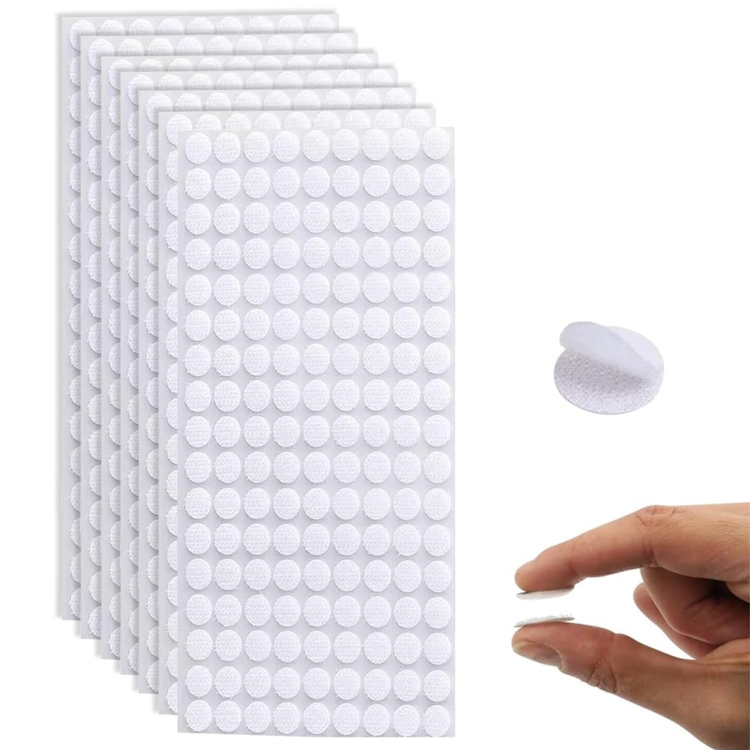 1044 Pcs Self-Adhesive Hook and Loop Dots, Round Sticky Pads Dots Hook ...