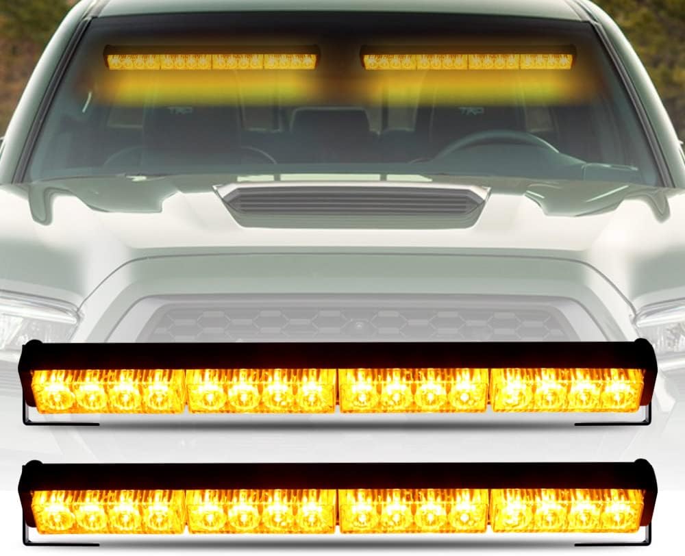 Amazon.com: LED Emergency Traffic Advisor Strobe Amber Light Bar ...