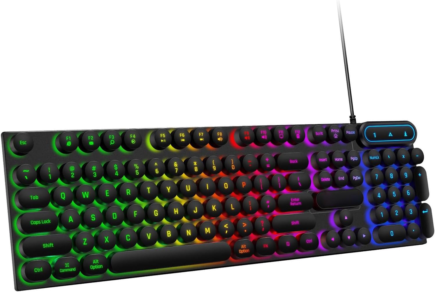 Amazon.com: ciciglow Typewriter Mechanical Gaming Keyboard, 104 Keys ...