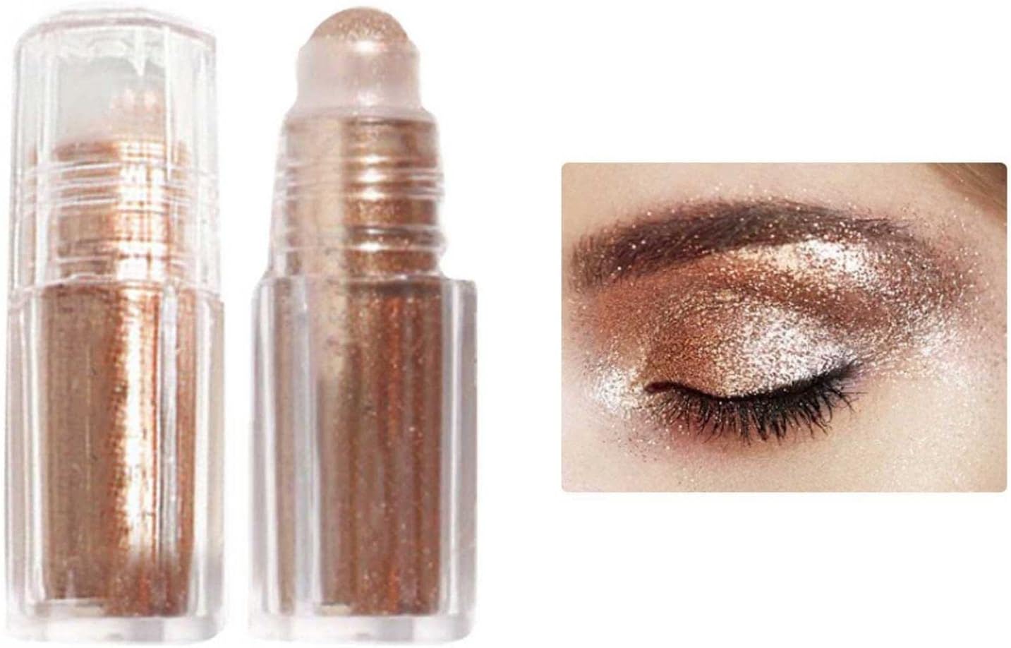 Amazon.com : KYDA 3 Colors Roll-on Powder Eyeshadow, Holographic ...