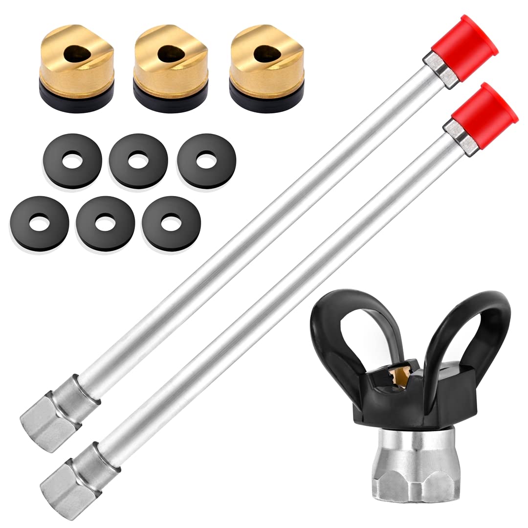 LitKiwi 2PCS 12-Inch Airless Paint Spray Gun Extension Pole Rod & 1PCS ...