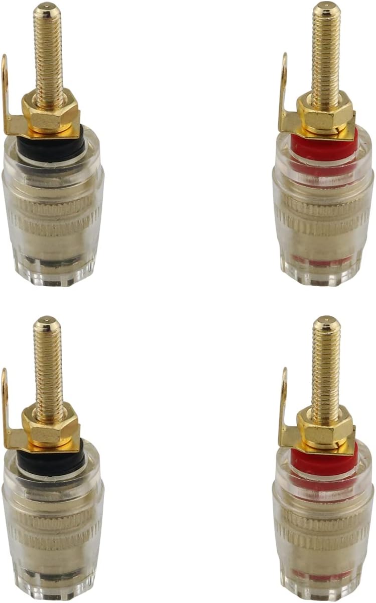 Amazon.com: Ruiwaer 4PCS 4mm Transparent Medium Lengthened Banana Plug Socket Sold Brass ...